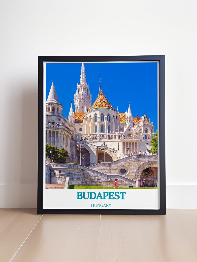 Budapest Colorful Poster Print Iconic Buda-castle Art Discover Cultural ...