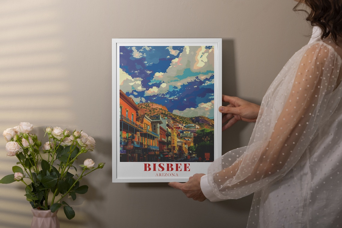 Bisbee Wall Art - Framed Historic Downtown Bisbee Artwork - Arizona ...