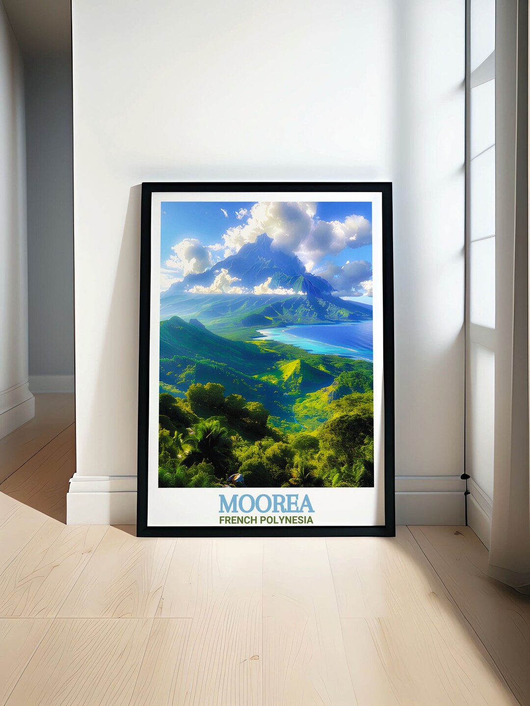 Moorea Travel Poster - Mount Rotui Posters and Travel Prints - Mount ...