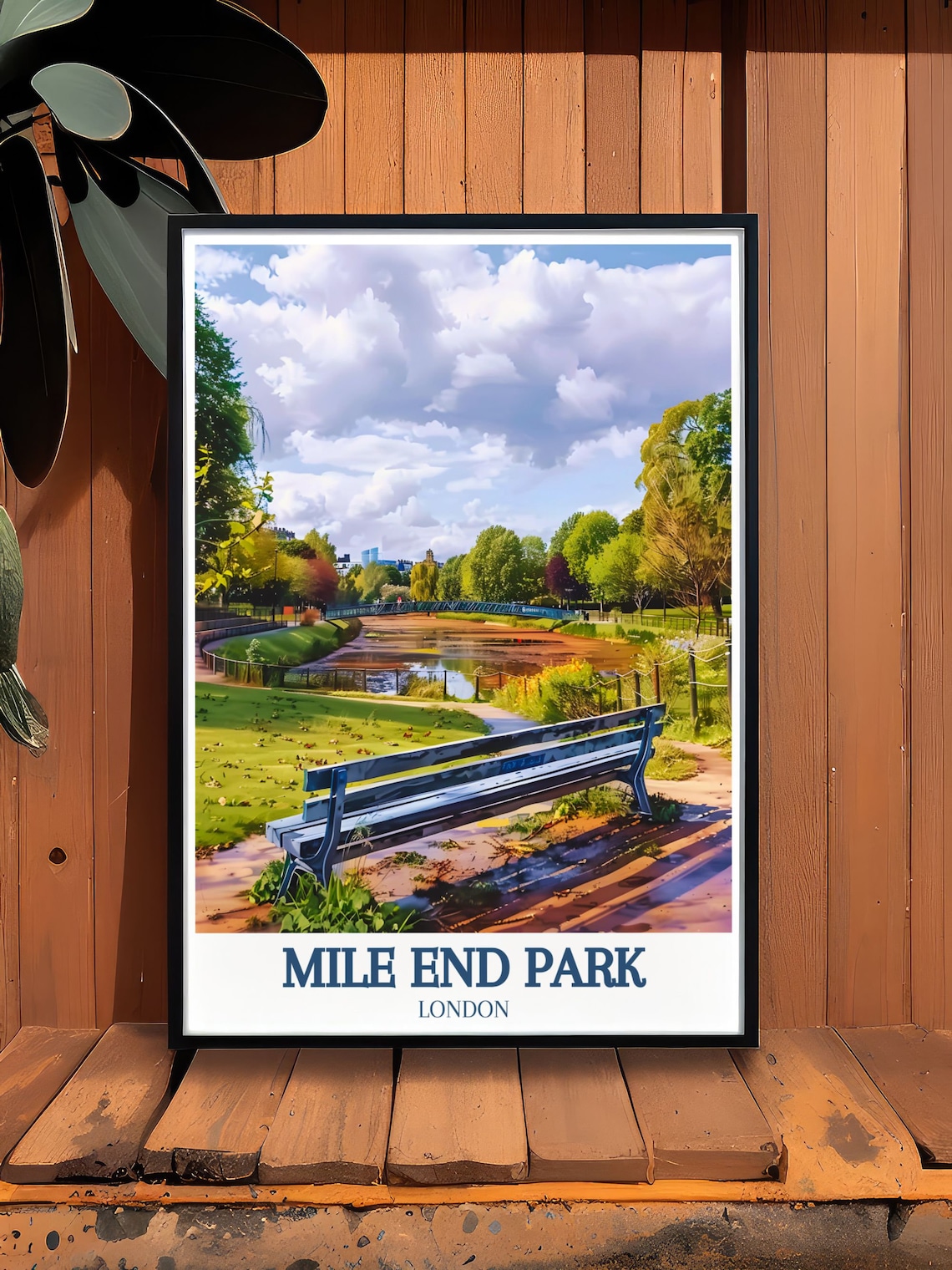 Mile End Park Poster Mile End Road Prints Beautiful East London Wall ...