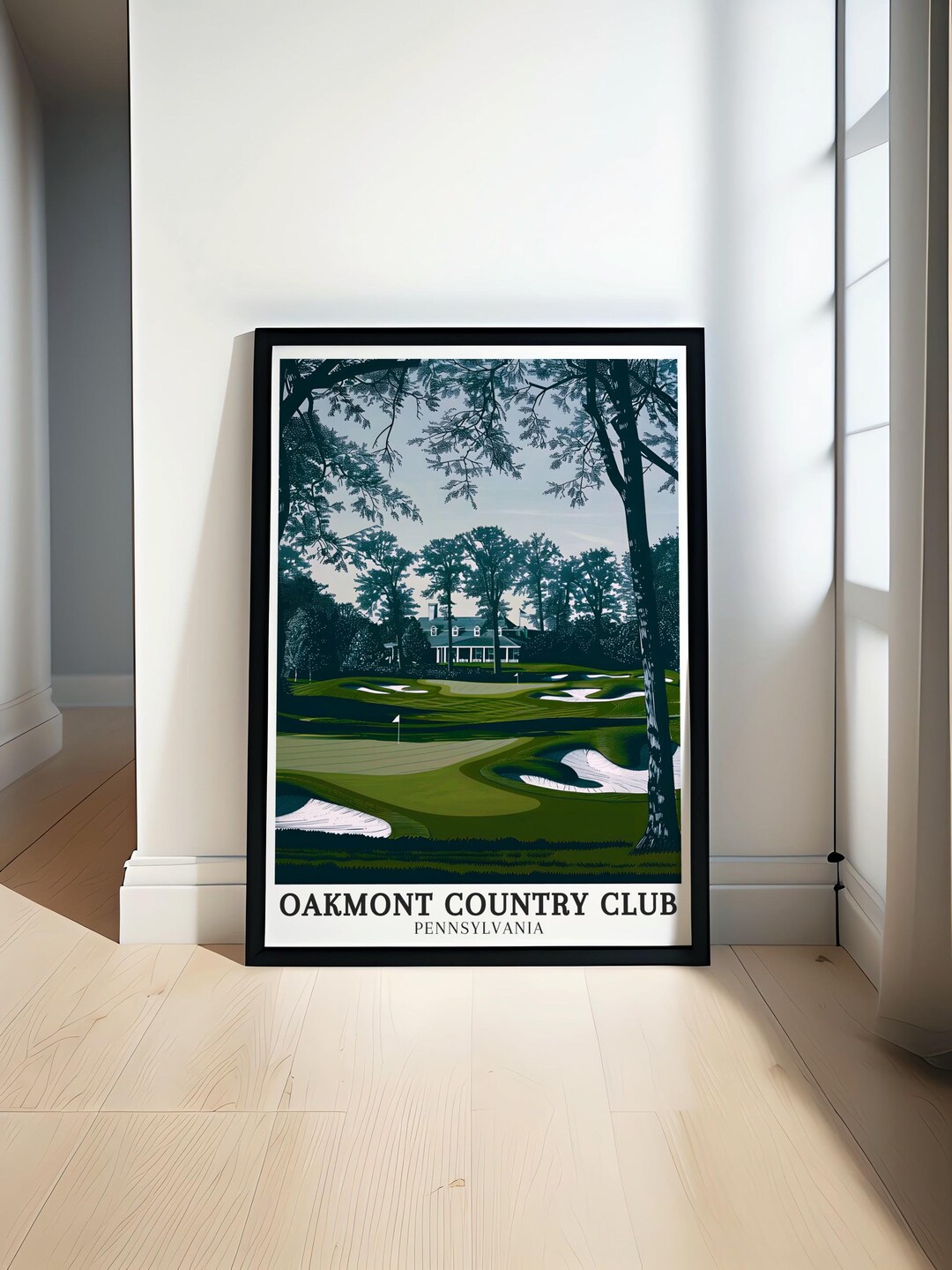 Oakmont Country Club Poster - Framed Oakmont Golf Art - Oakmont Course ...