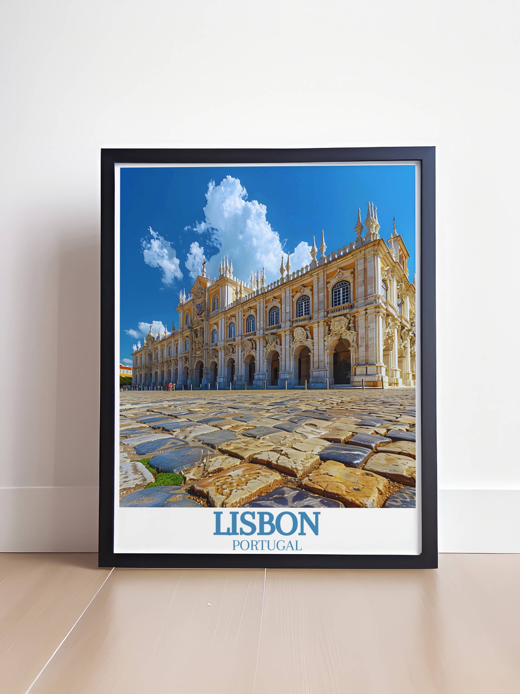 Lisbon's Timeless Map Poster Collection Jeronimos Monastery Wall Art ...