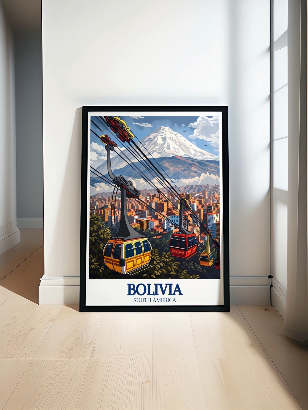 Bolivia Travel Print -la Paz Illimani Mountain Print - La Paz Illimani ...