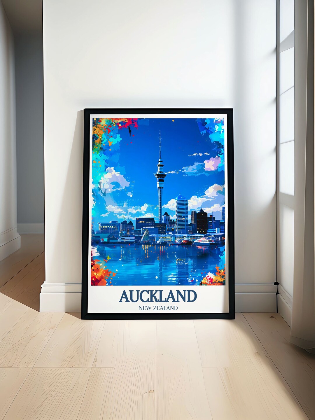 Auckland Travel Posters - Sky Tower Decor - New Zealand Wall Art ...