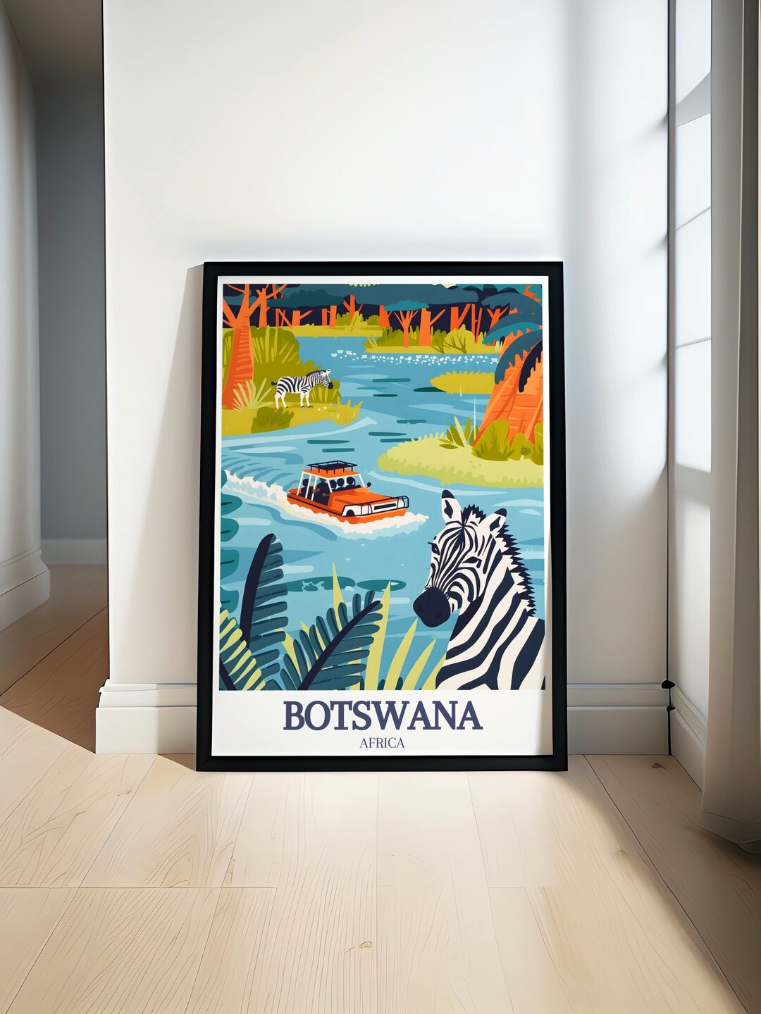Botswana Travel Posters - Okavango Delta and Chobe National Park ...