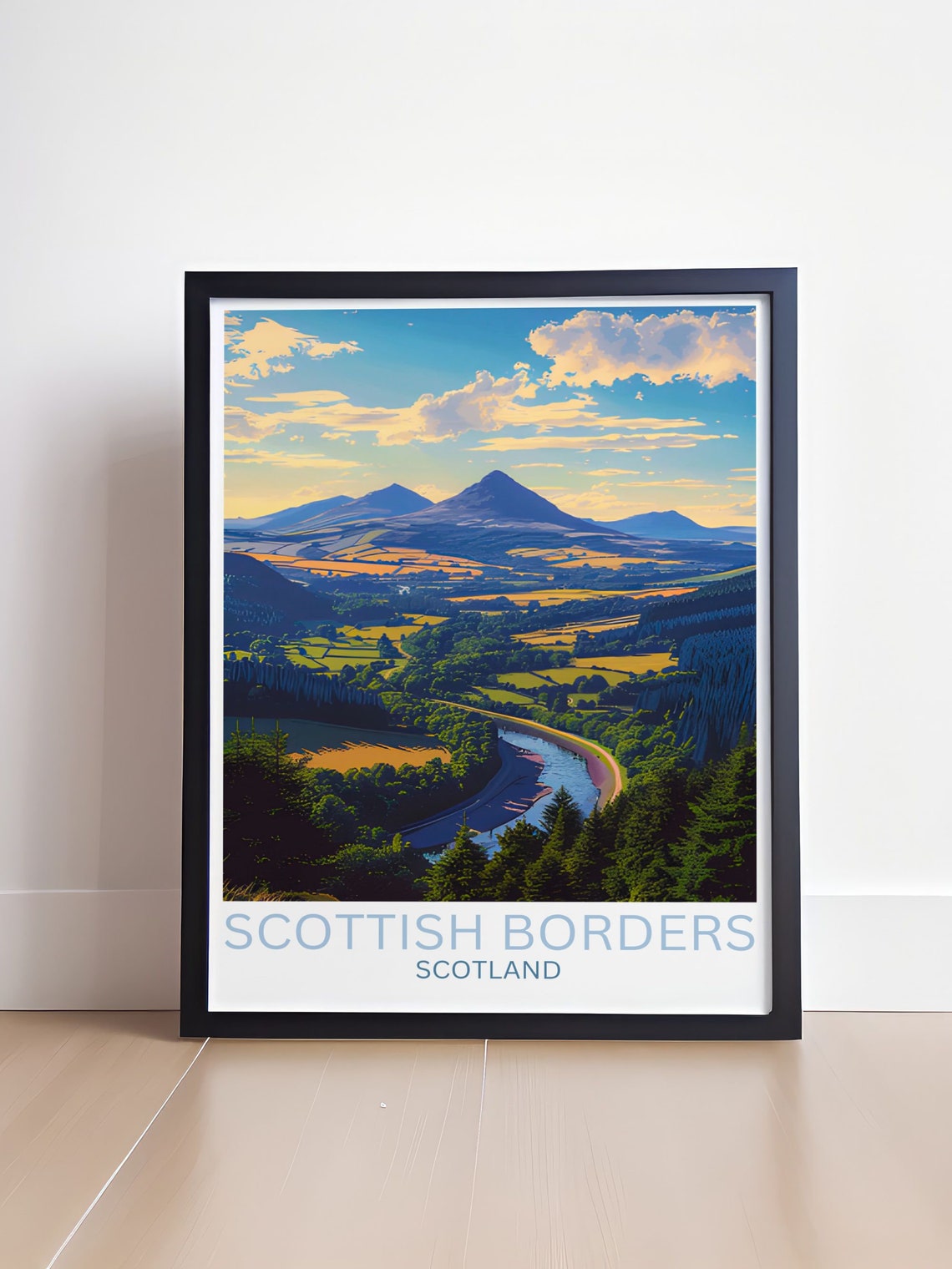 Scottish Borders Poster - Scotts View Poster - Scottish Borders Print ...