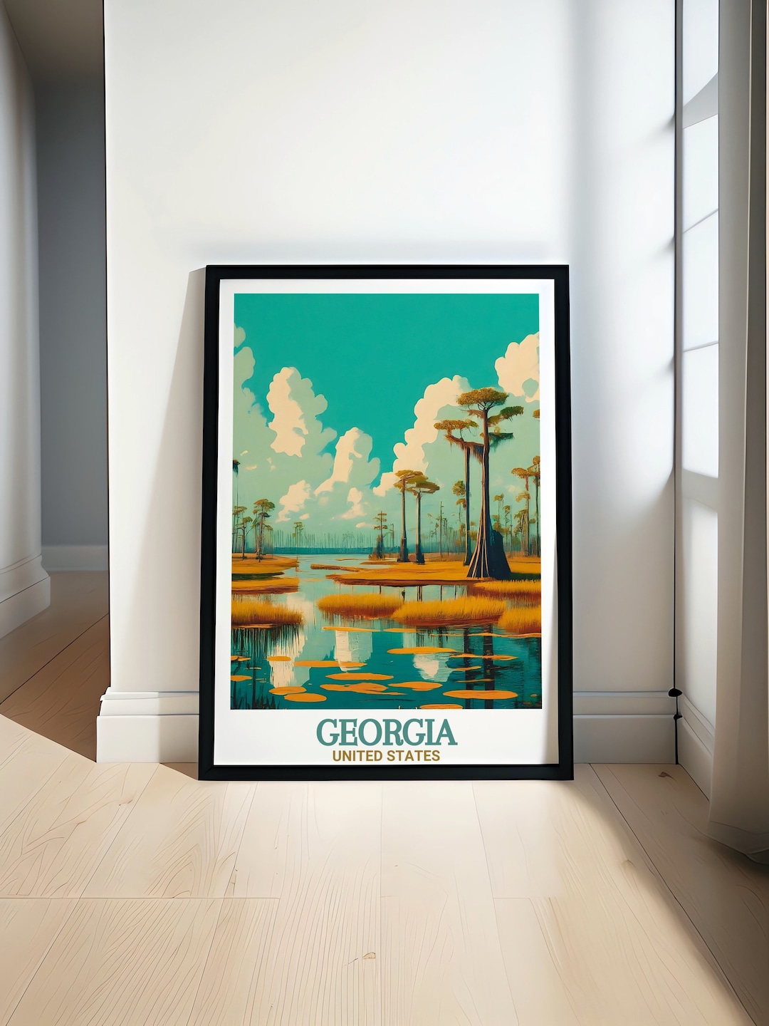 Georgia Travel Posters Okefenokee Swamp Art Collections Okefenokee ...