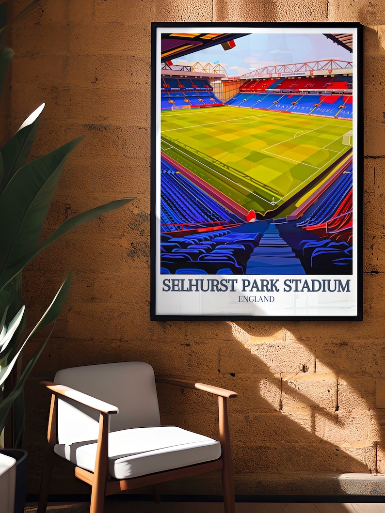 Selhurst Park Stadium Travel Poster Minimalistic Main Stand and Arthur ...
