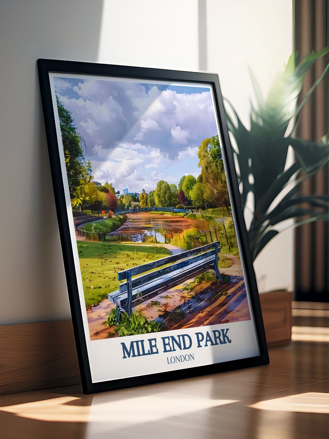 Mile End Park Poster Mile End Road Prints Beautiful East London Wall ...