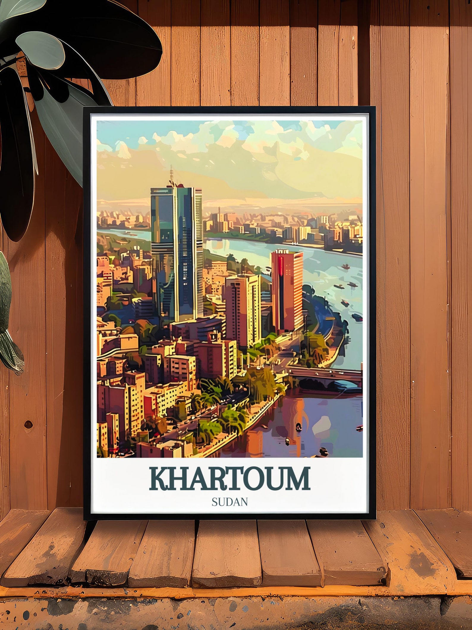 Khartoum Poster - Framed NTC Tower Print - Nile River Canvas Print ...