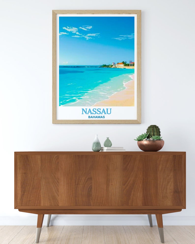 Nassau Travel Poster - Junkanoo Beach and Caribbean Wall Art - Nassau ...