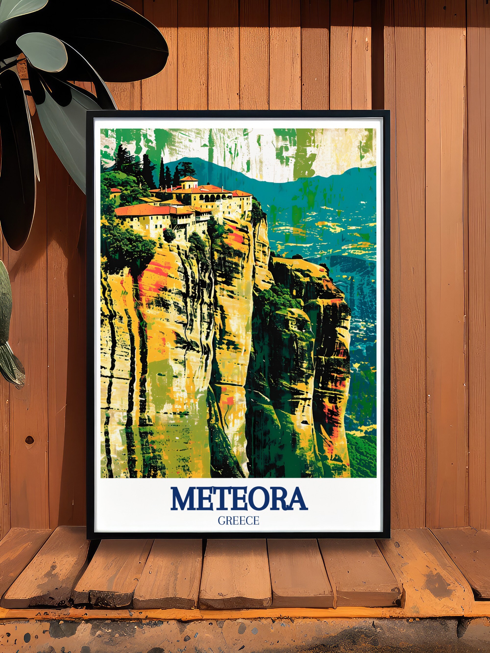 Meteora Greece Travel Prints - Peneus Valley Scenic Posters - Great ...