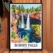 Burney Falls Travel Poster Burney Falls and Pacific Crest Trail With ...