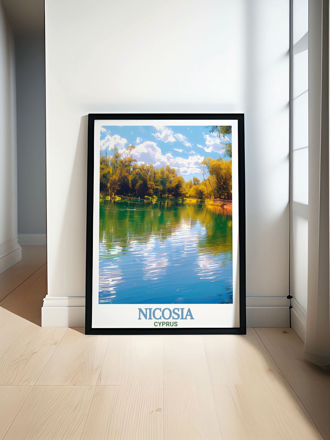 Nicosia Print - -athalassa Reservoir and Cyprus Travel Prints ...
