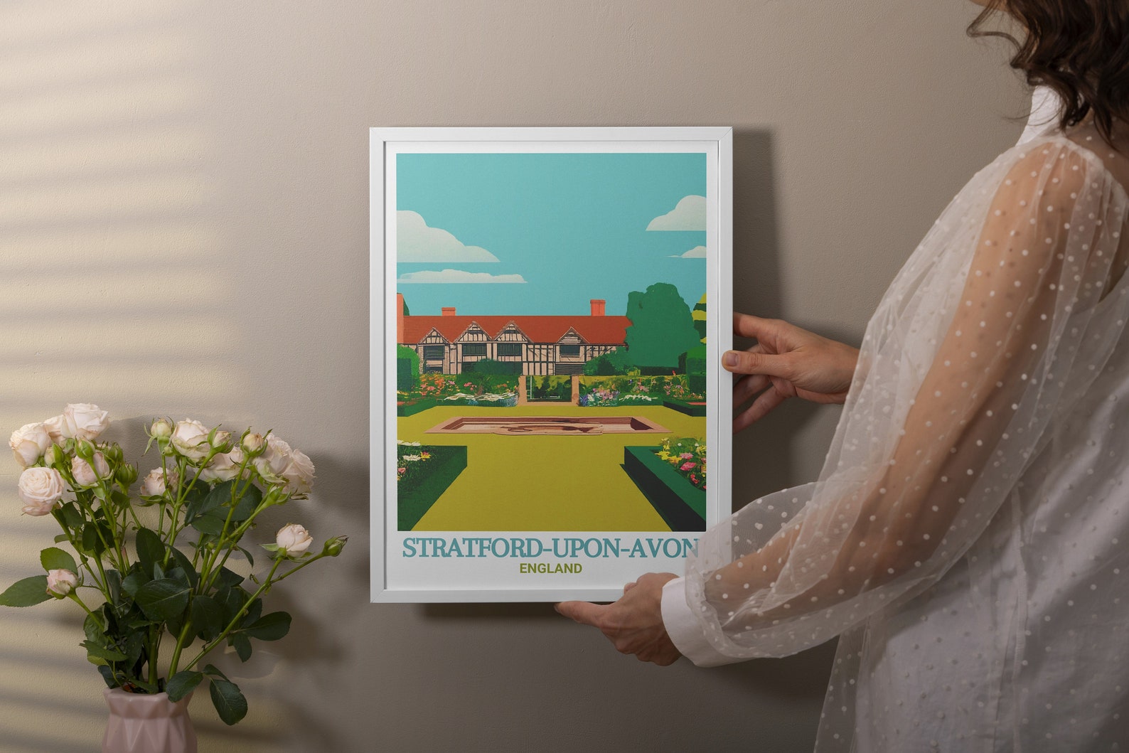 Stratford-upon-avon Teavel Poster Hall's Croft England Travel Print ...