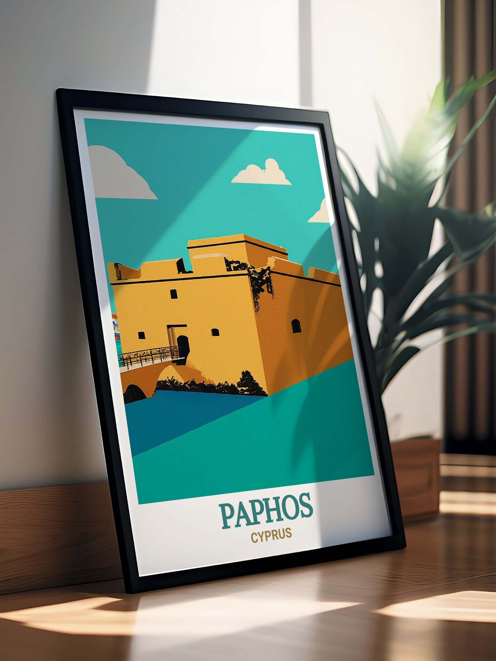 Paphos Travel Poster Paphos Castle Art Collection Paphos Wall Art ...