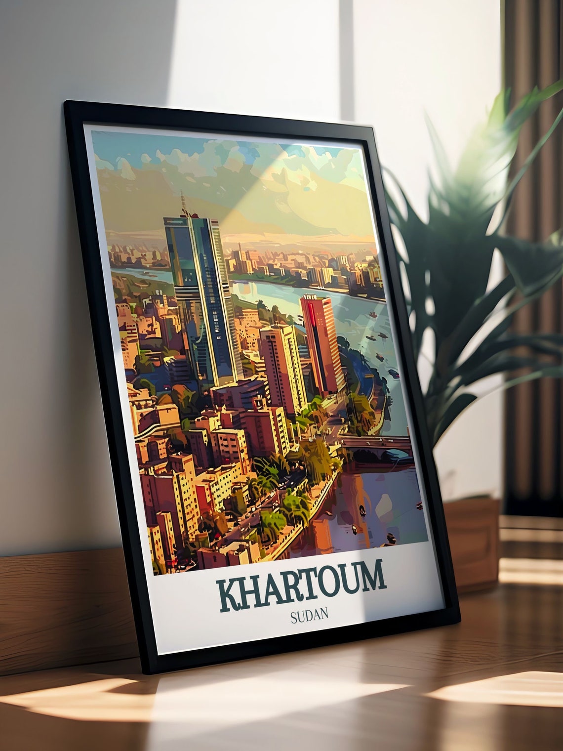 Khartoum Poster - Framed NTC Tower Print - Nile River Canvas Print ...