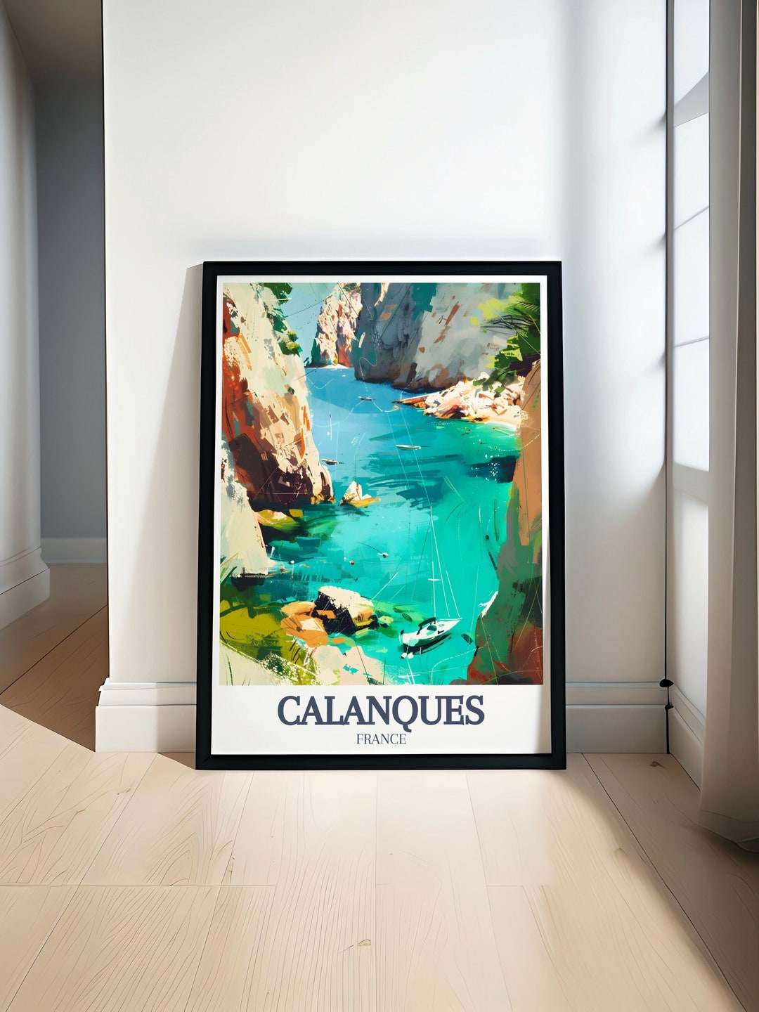 Calanques Travel Poster - Calanque D'en-vau and Calanque De Morgiou ...