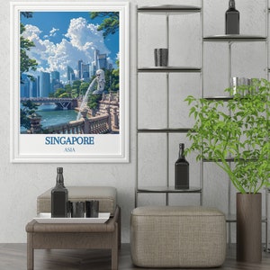 Singapore Poster-singapore Art-merlion Park Print-singapore Wall Art ...