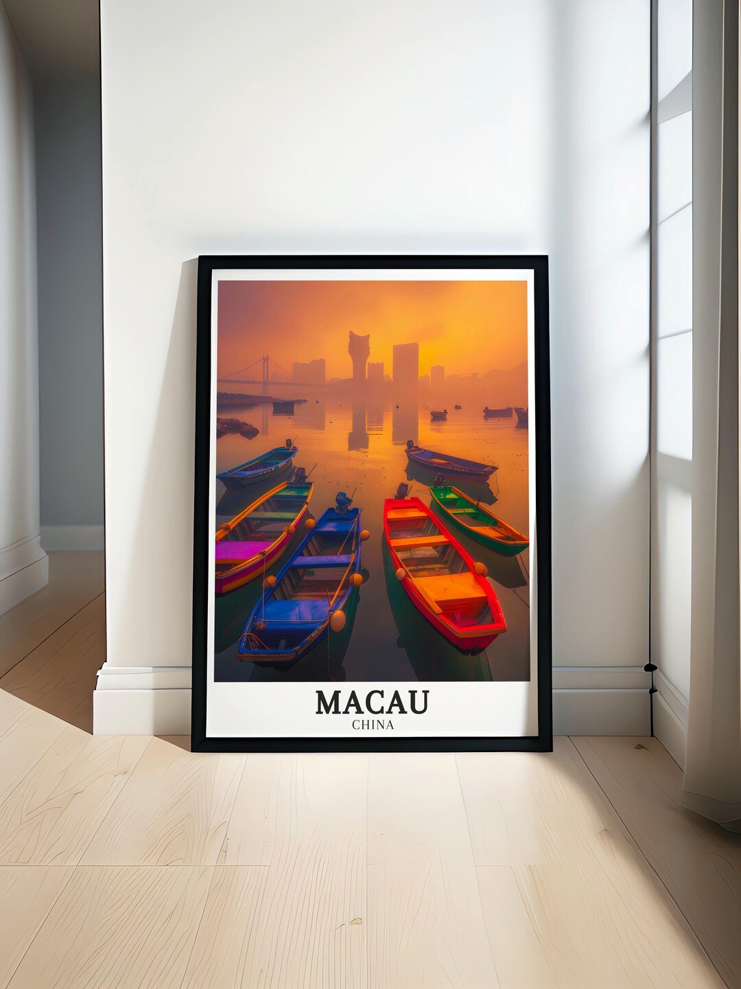 Macau Art - Macau Outer Harbour, Macau Skyline - South China Sea Poster ...