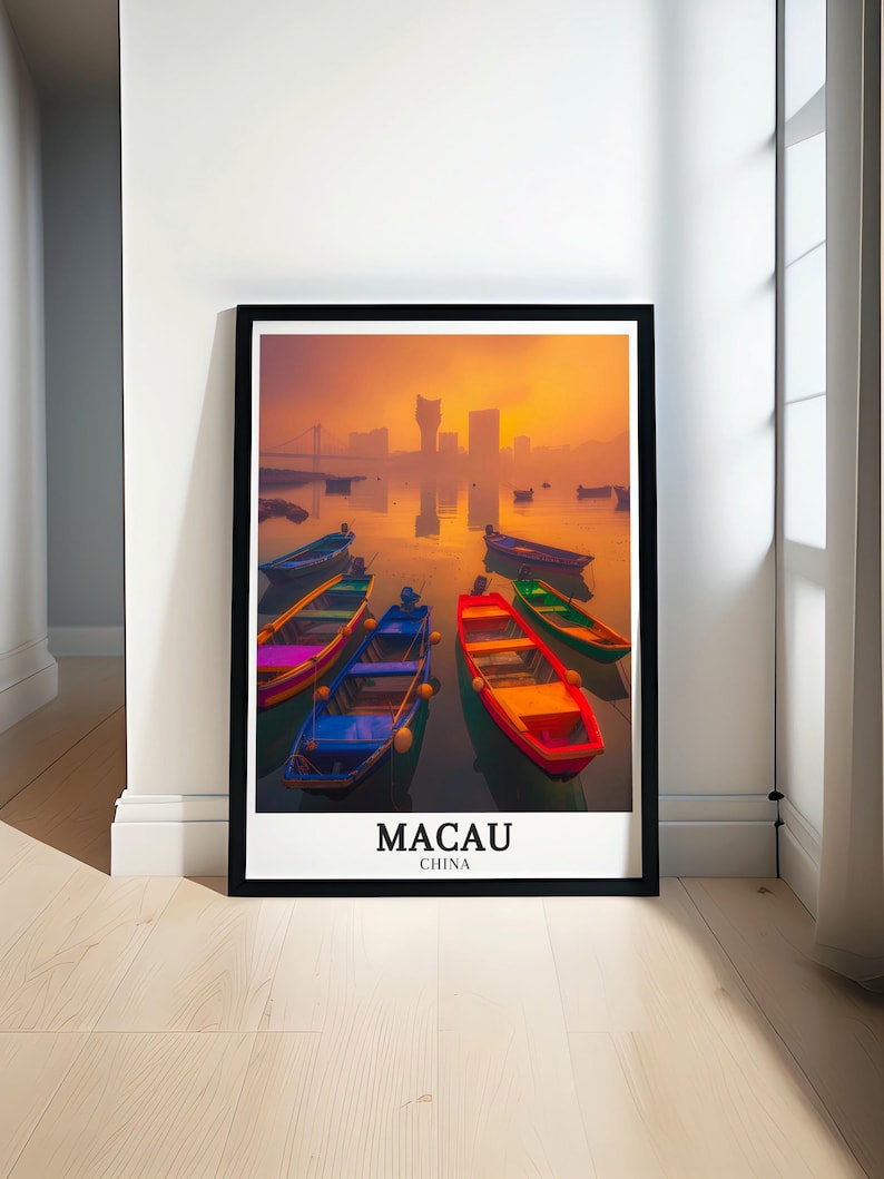 Macau Art - Macau Outer Harbour, Macau Skyline - South China Sea Poster ...