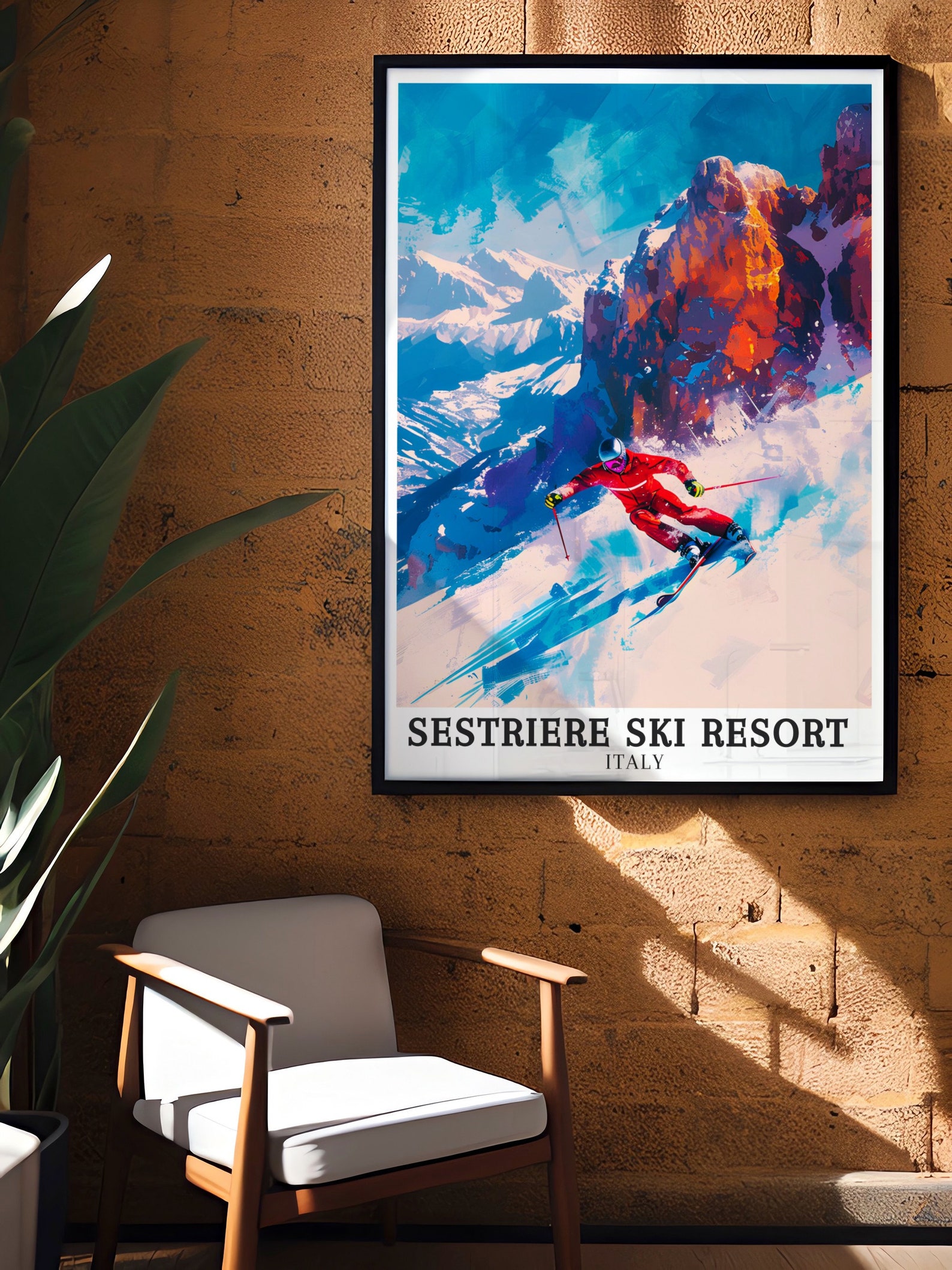 Sestriere Wall Art - Sestriere Vialattea Ski Area Poster - Sestriere ...