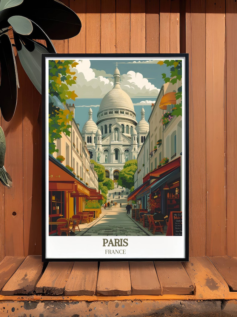 Iconic Paris Landmarks Prints Montmartre Art and Travel Poster ...