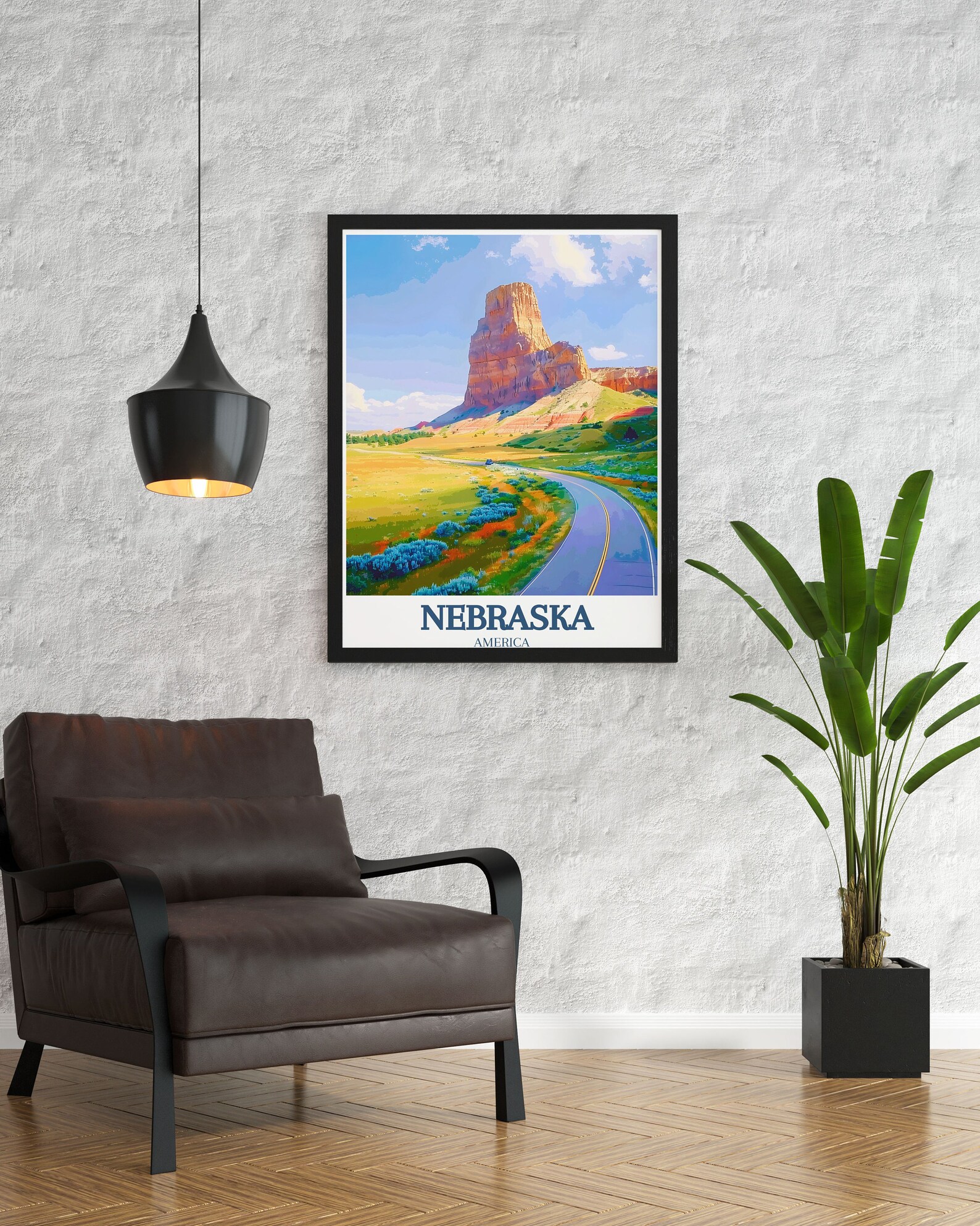 Nebraska Art Print - Scotts Bluff National Monument Wall Art - Nebraska ...