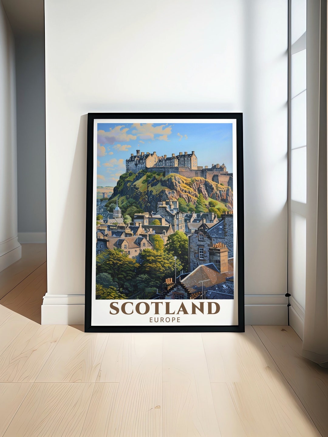 Scotland Travel Print - Edinburgh Castle Travel Posters and Scotland ...