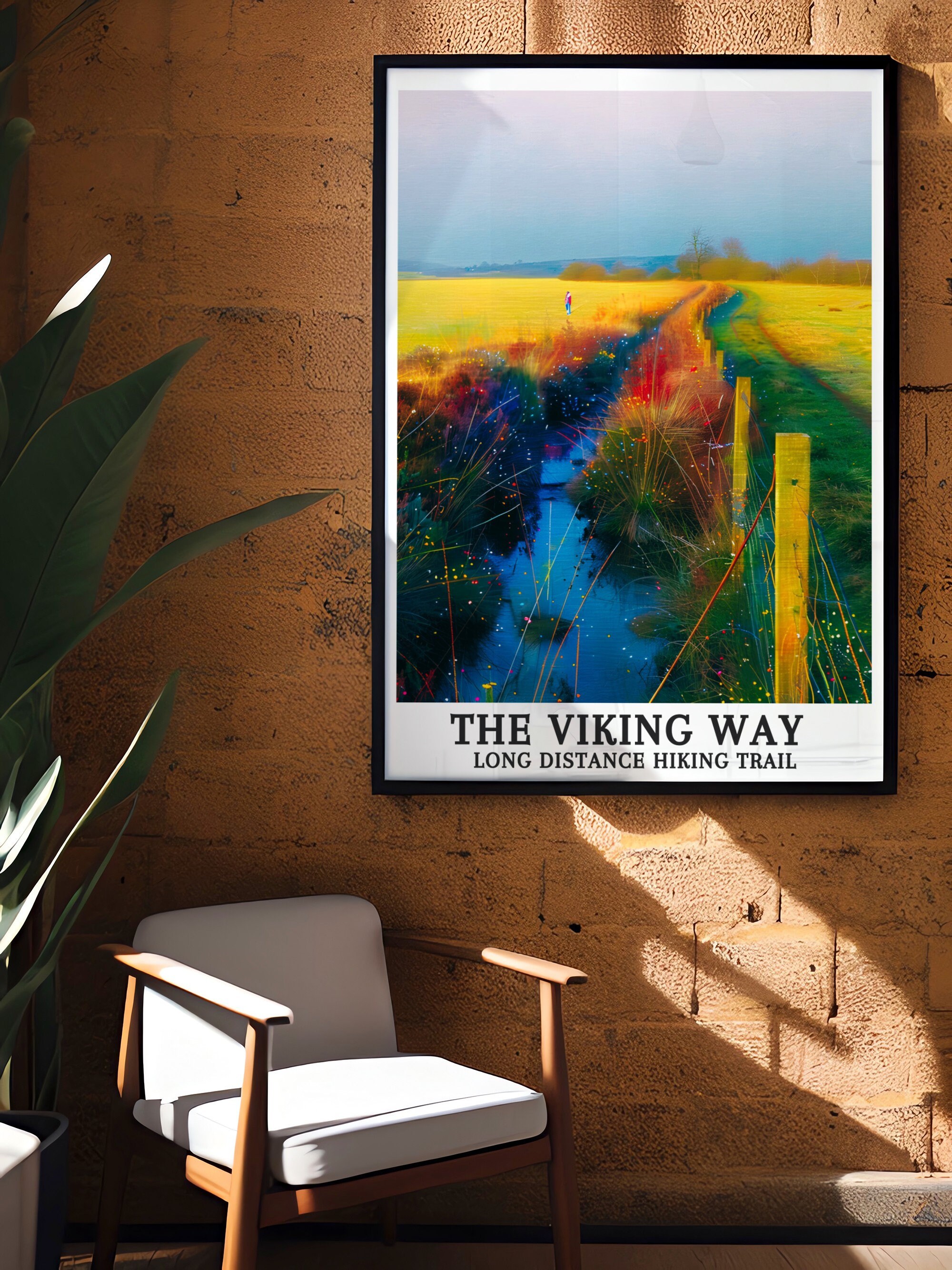 Viking Way Hiking Trail Posters Lincolnshire Long Distance Walk Print ...
