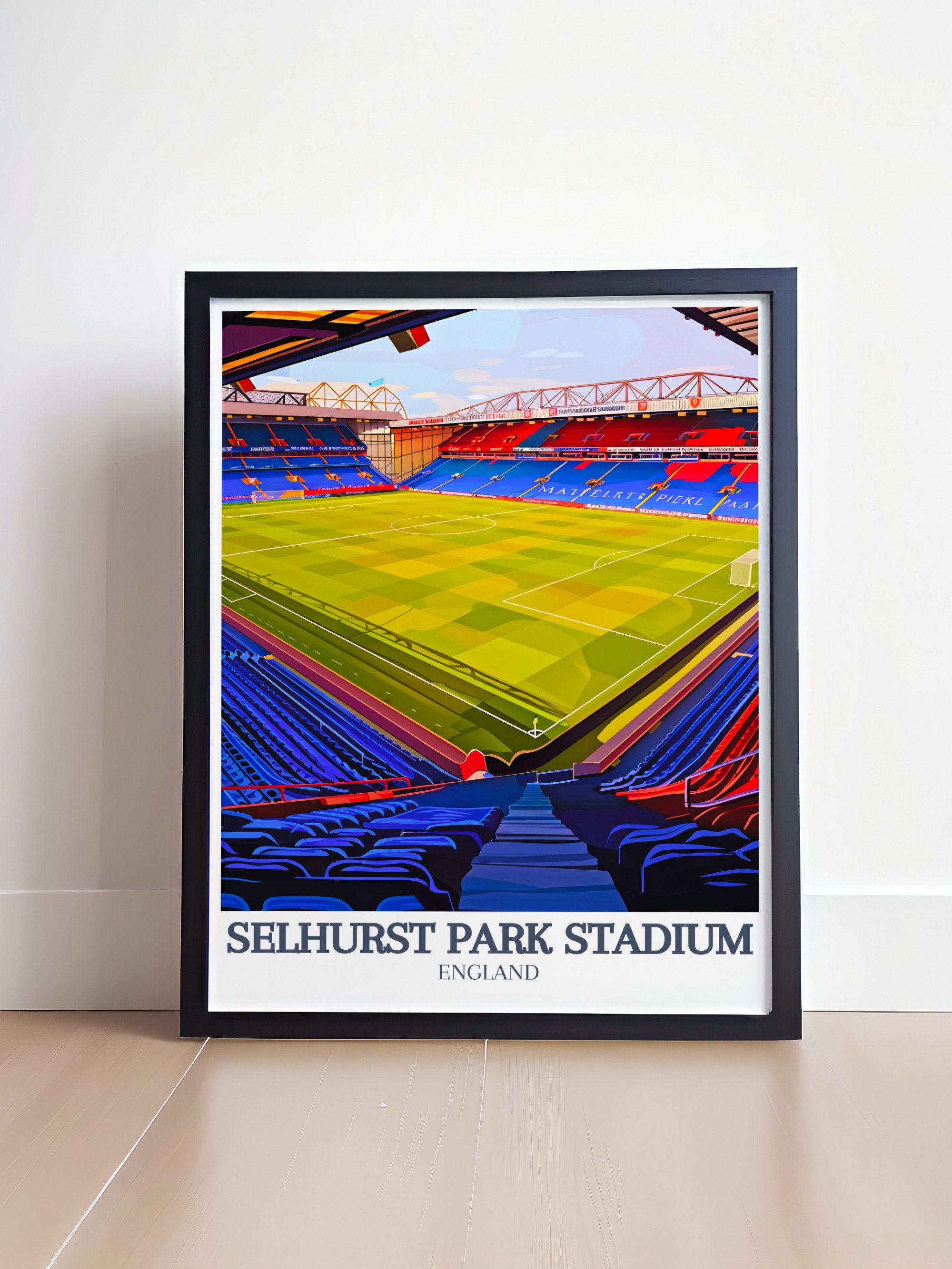 Selhurst Park Stadium Travel Poster Minimalistic Main Stand and Arthur ...