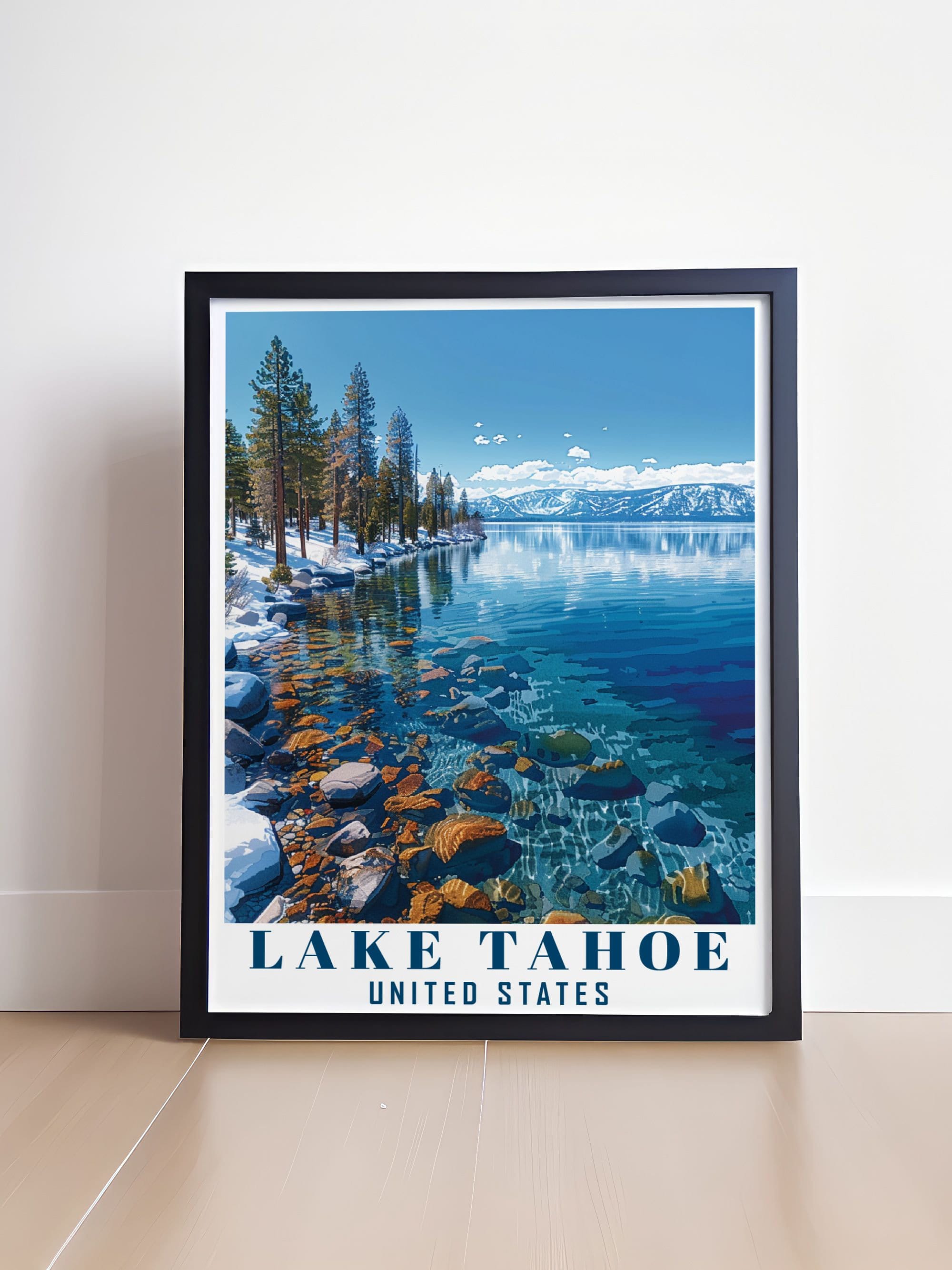 Lake Tahoe Print Lake Tahoe Poster for Home Decor Lake Tahoe Wall Art ...