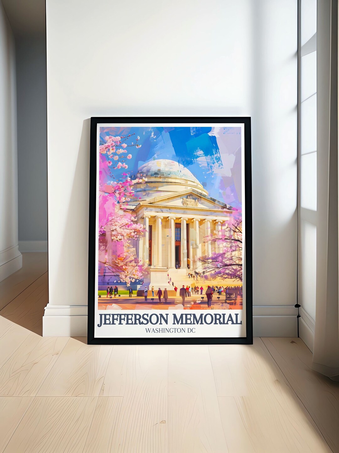 Jefferson Memorial Art - Neoclassical Dome Art - Tidal Basin Poster ...