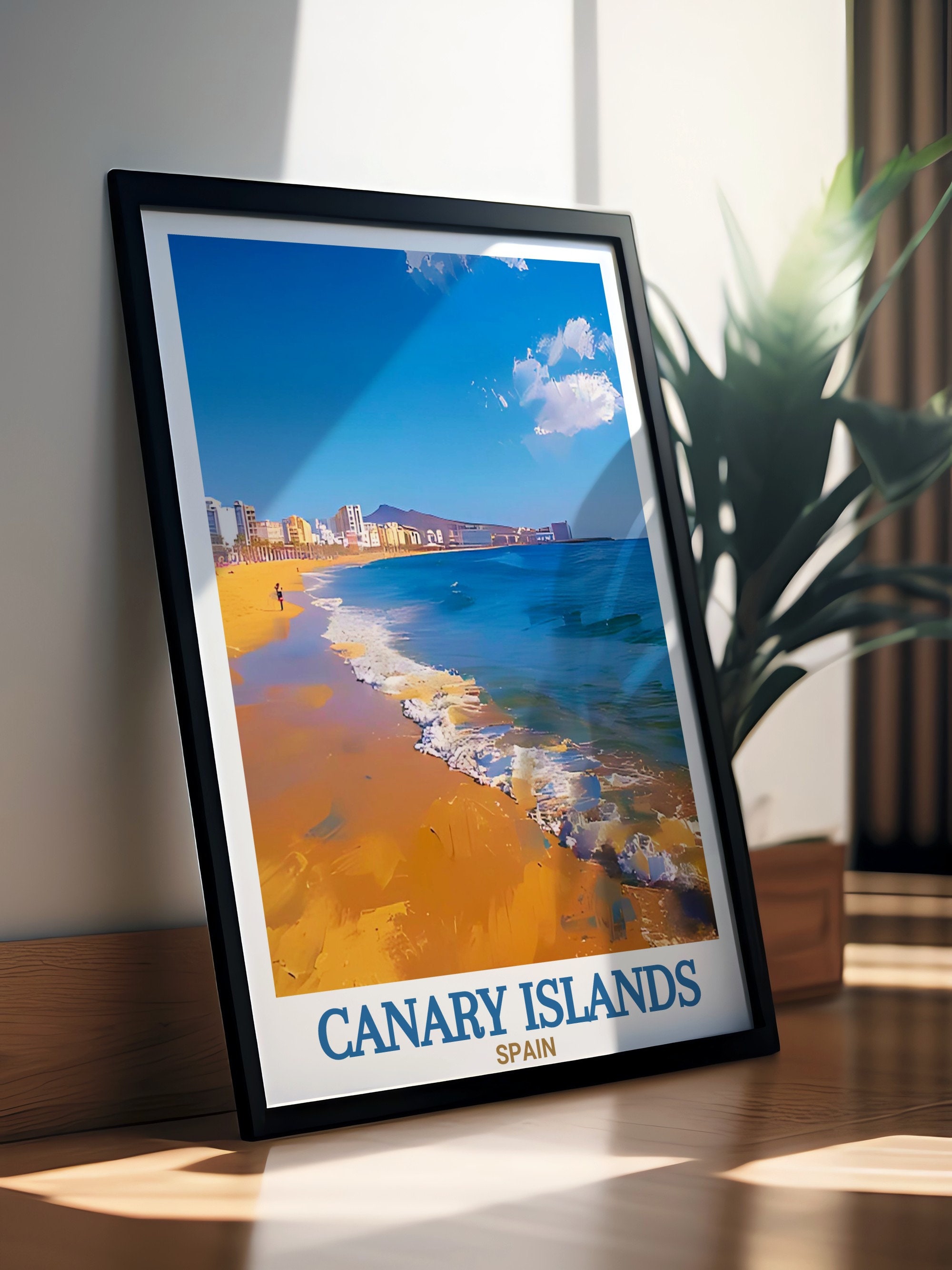 Canary Islands Posters Las Canteras Beach Gran Canaria and Canary ...