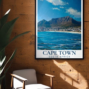 Cape Town Travel Print Table Mountain Posters and Prints Cape Town Art ...