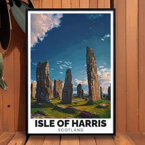 Isle of Harris Print - Callanish Standing Stones Poster - Scottish ...