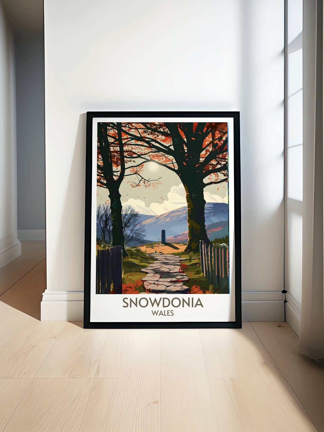 Snowdonia and Tryfan Mountain Travel Posters - Modern Art of Welsh ...
