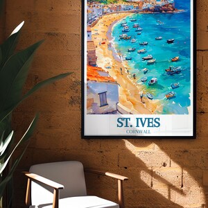 St. Ives Art Collection - Cornwall Wall Art - Porthmeor Beach Poster ...