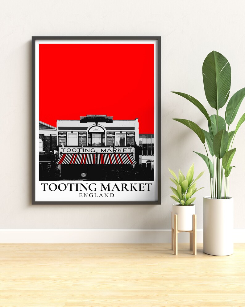 Tooting Market Print Tooting Market Art Tooting Market Poster South ...