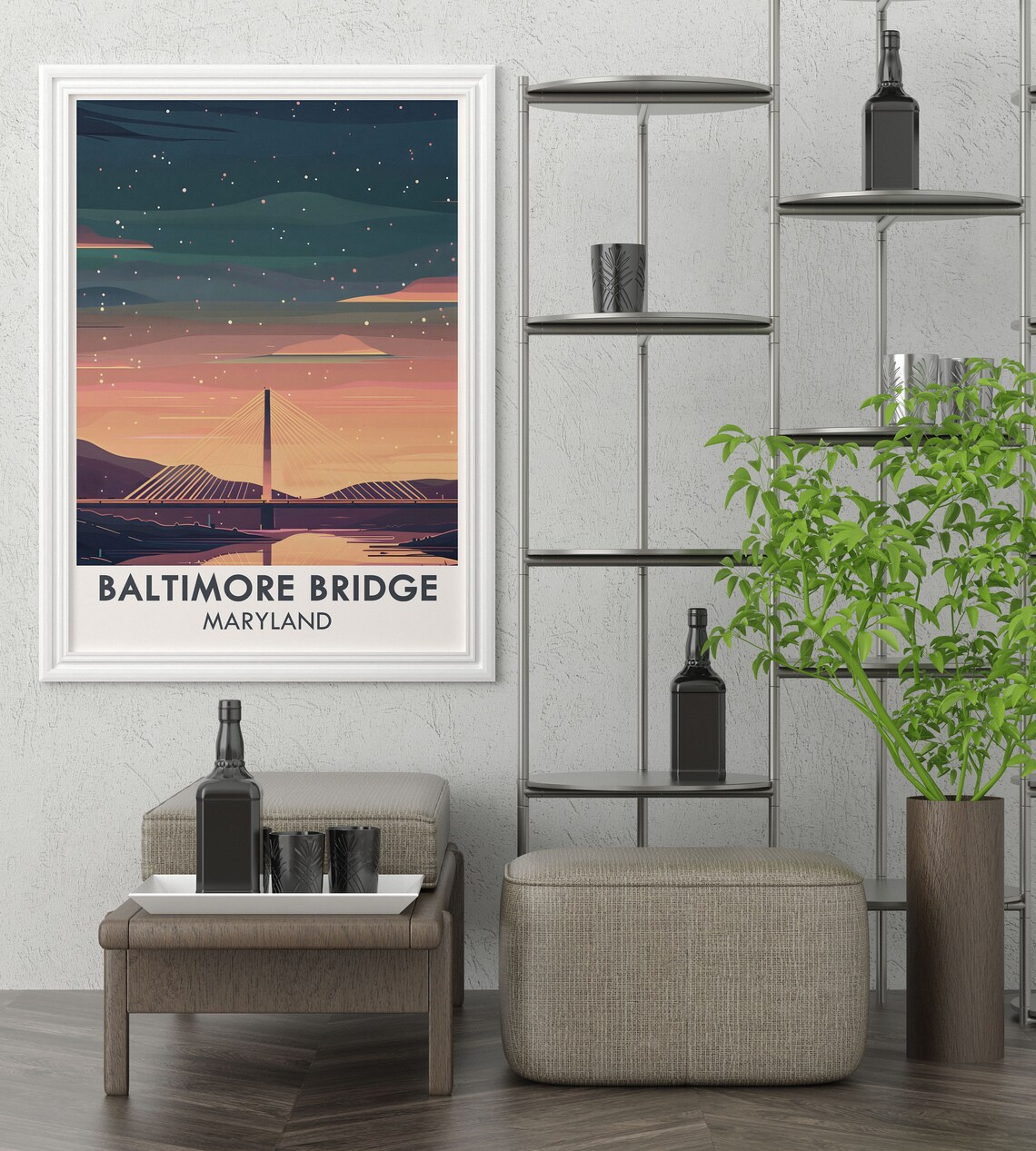 New Baltimore Key Bridge -francis Scott Key Bridge New Design Poster ...