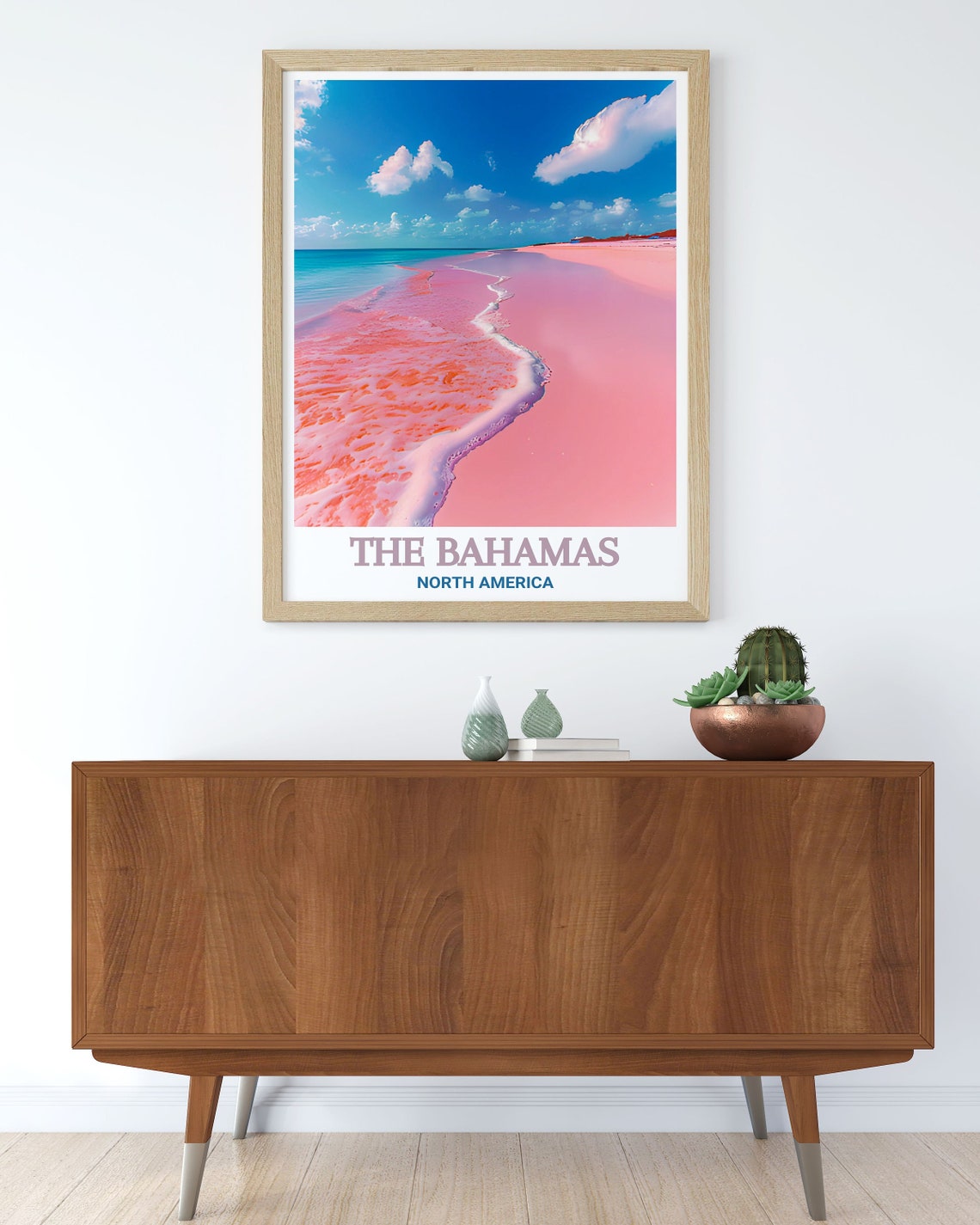 The Bahamas Travel Print Harbour Island Art and Caribbean Wall Art ...