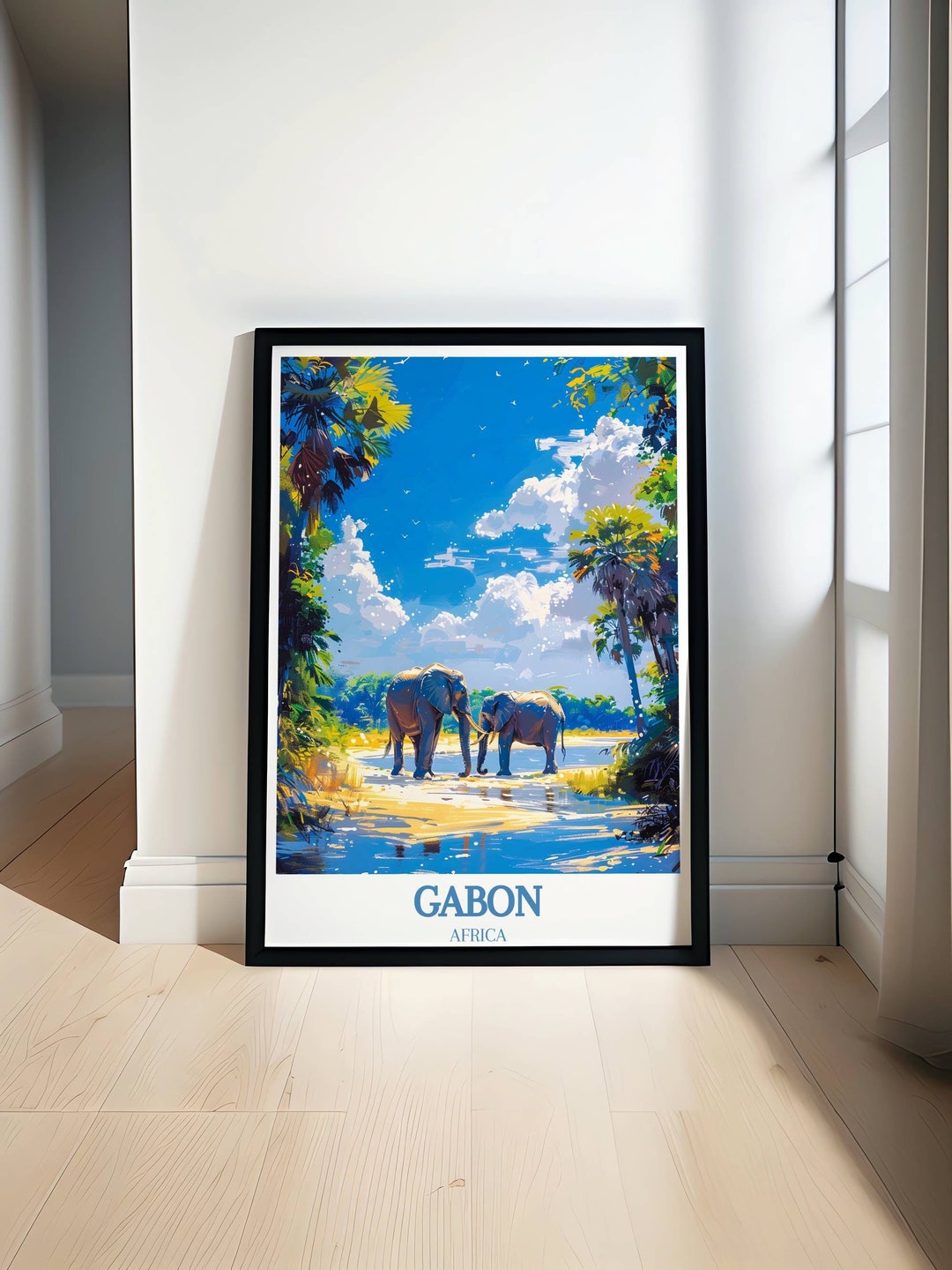 Gabon Print - Gabon Artwork - Gabon Framed - Gabon Poster - Gabon Wall ...