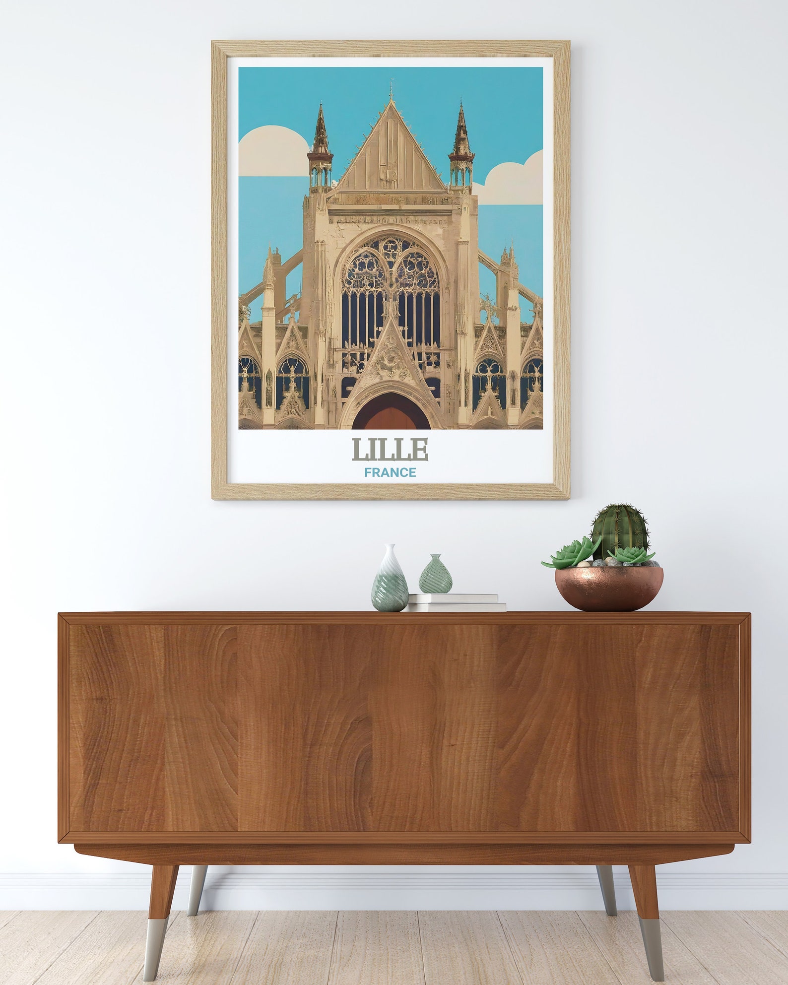 Lille Poster - Framed Saint Maurice Church Print - Lille Wall Art ...