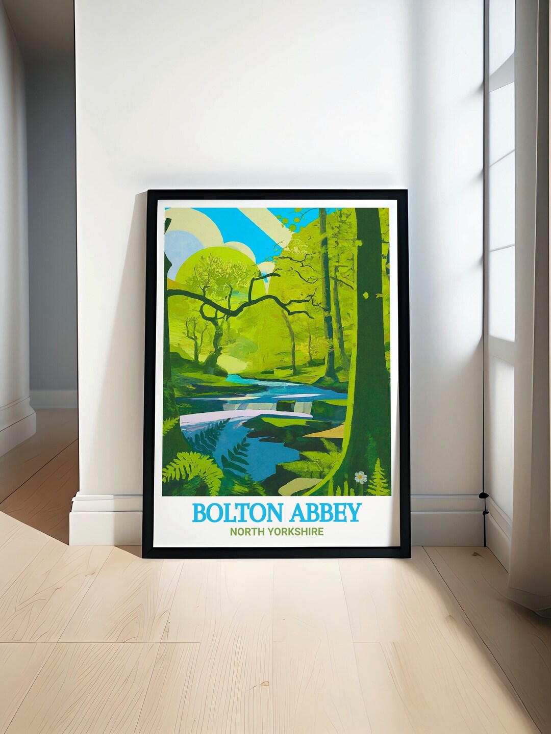 Bolton Abbey Poster - Bolton Priory Ruins Decor - Bolton Abbey Art ...