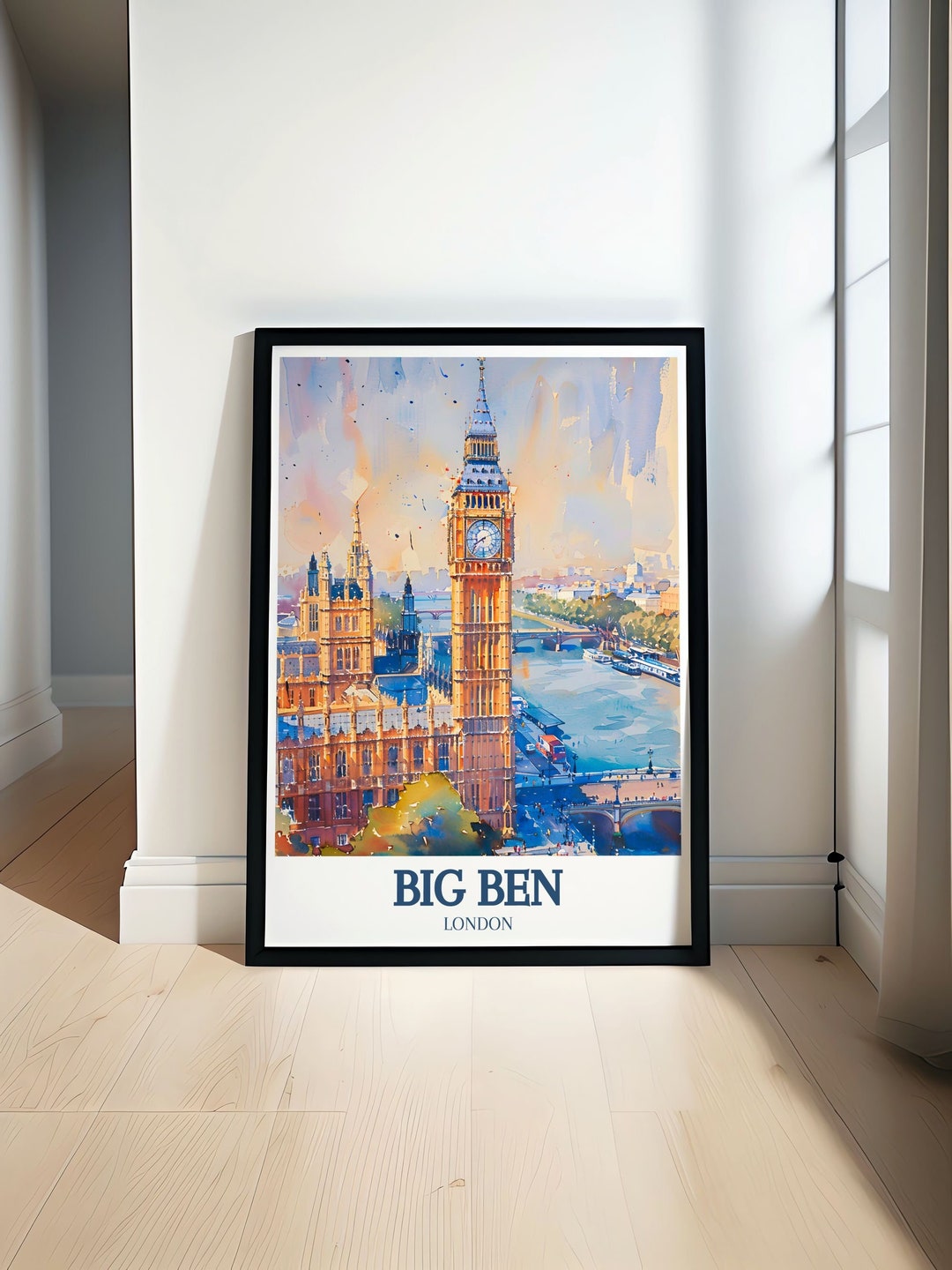 Big Ben and Parliament Art - London Cityscape Posters - British Travel ...