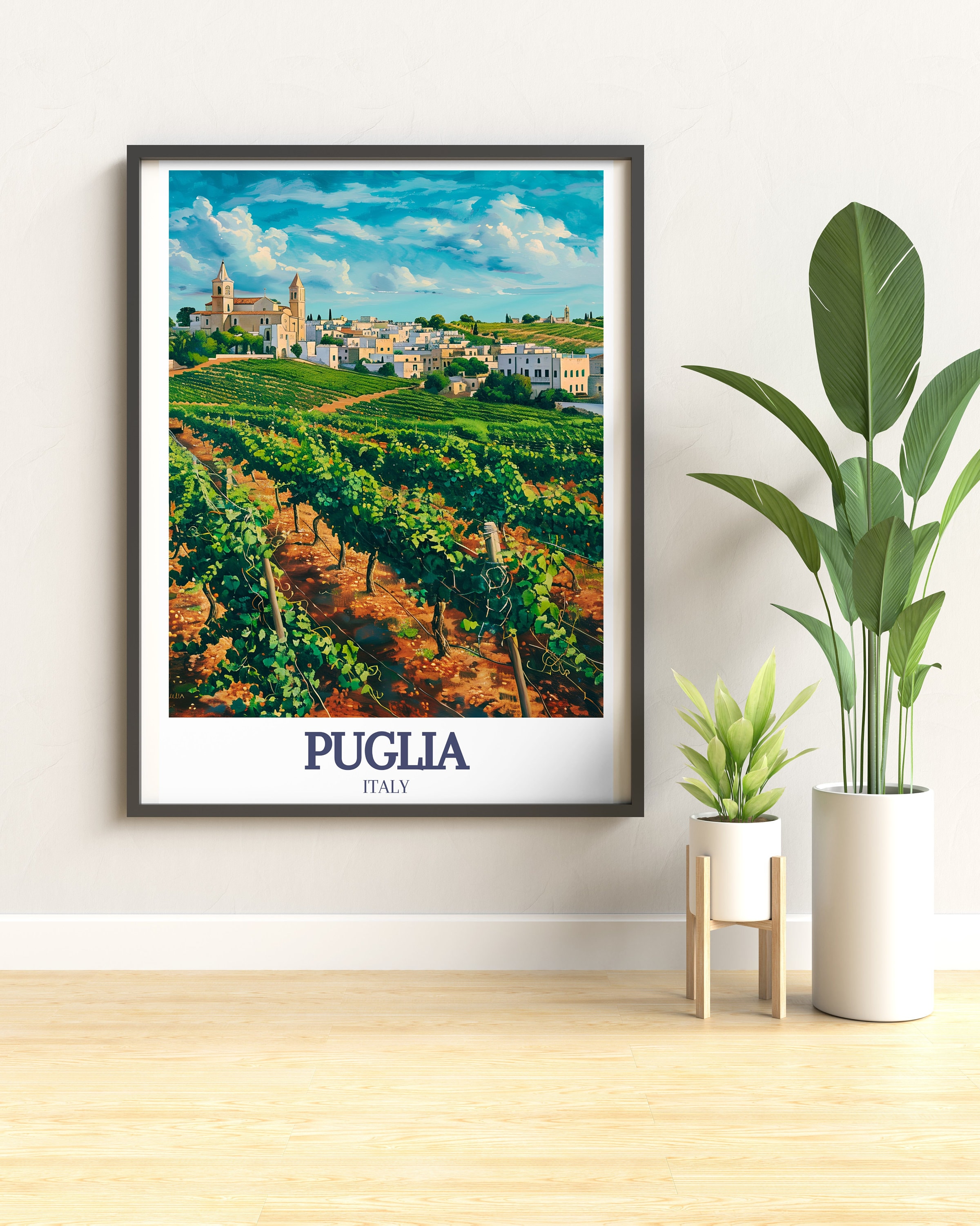 Puglia Posters- Salento Vineyards Prints - Italy Travel Posters and ...
