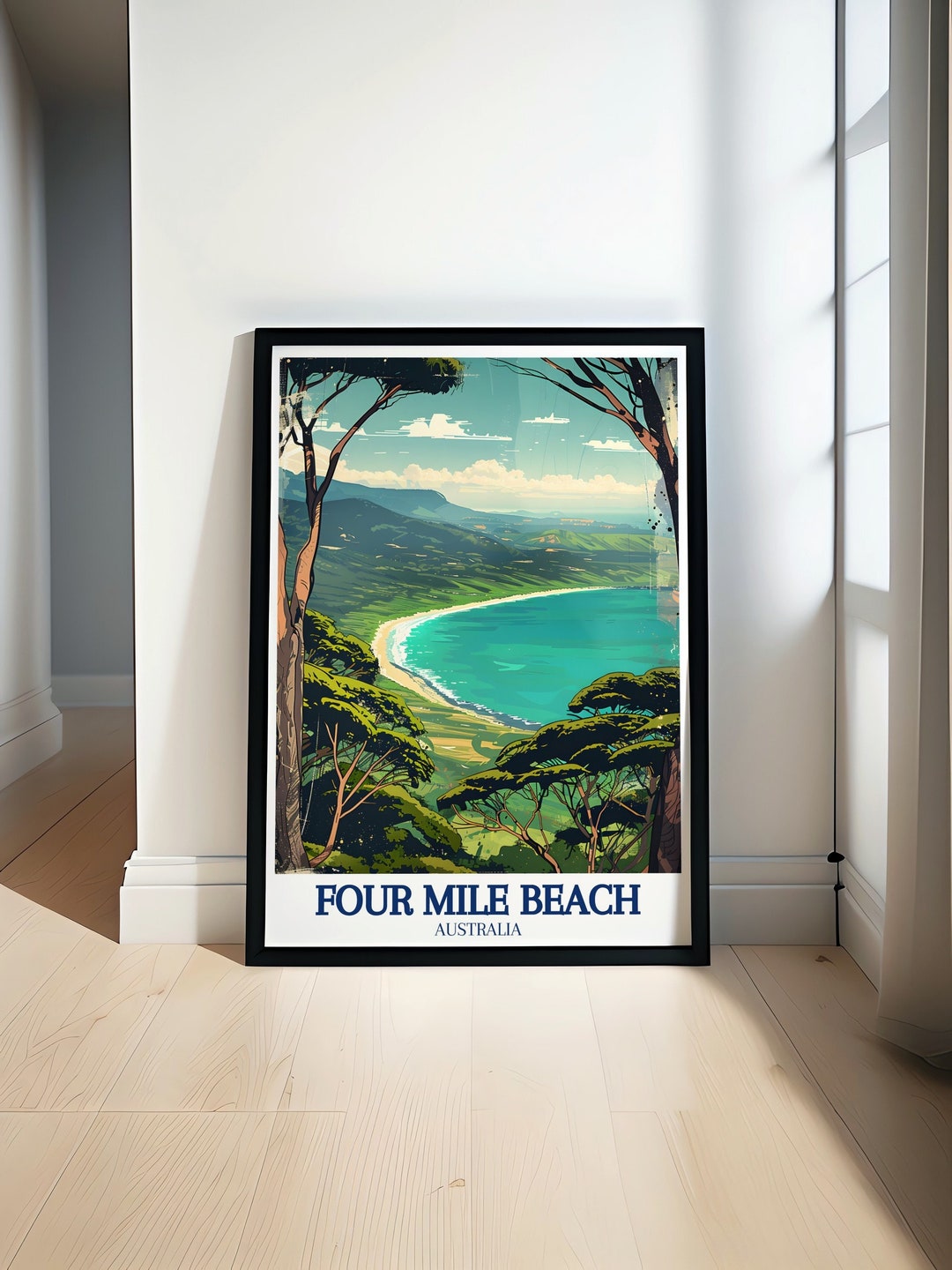Four Mile Beach Travel Poster - Daintree Hiking Trail Poster - Daintree ...
