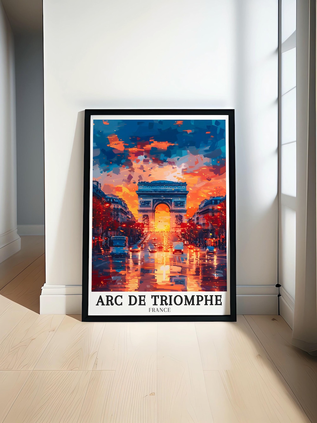 Arc De Triomphe Travel Poster - Champs Élysées - Place De L'Étoile ...