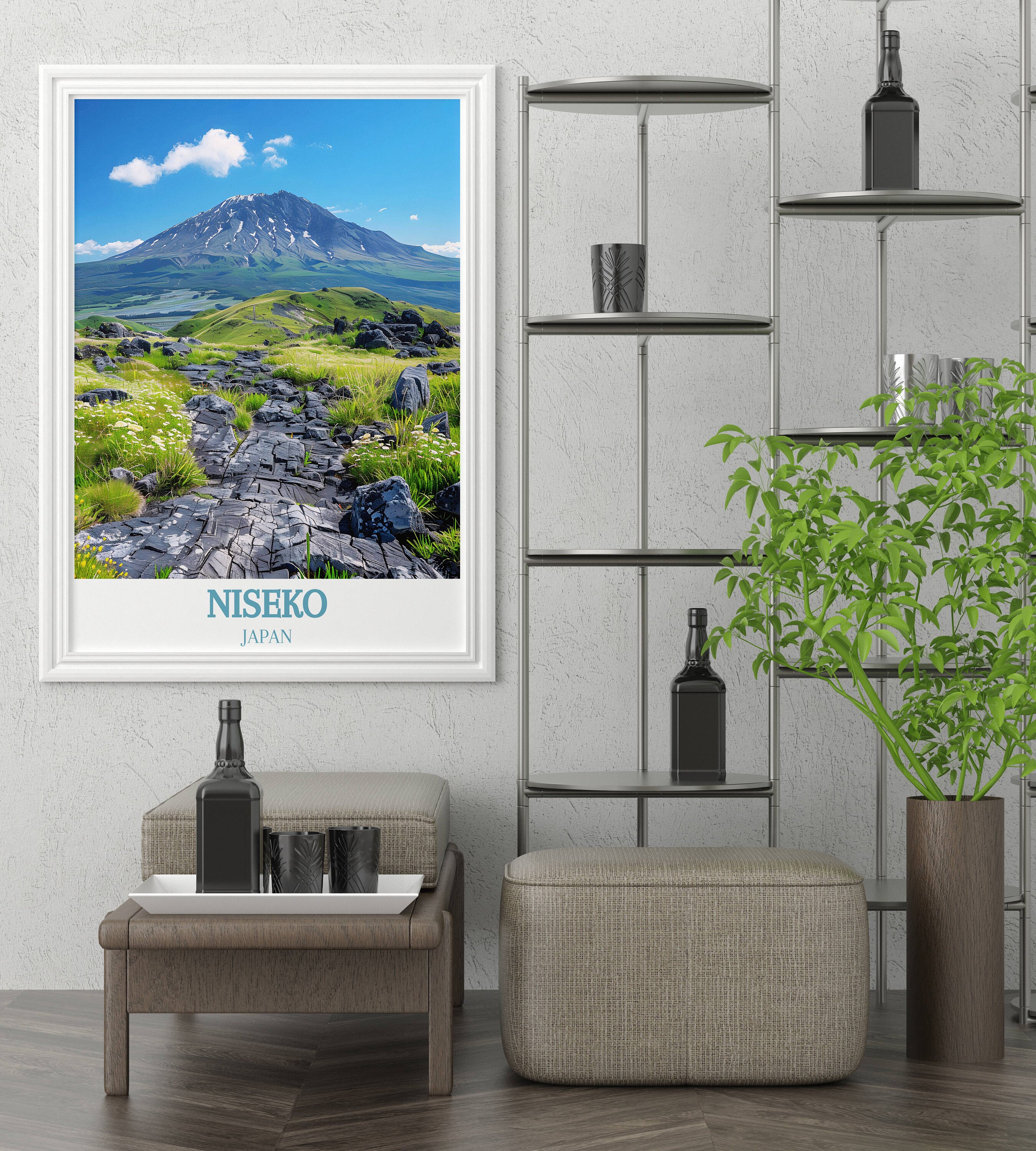 Niseko Poster - Framed Mount Yotei Print - Niseko Wall Art - Niseko ...