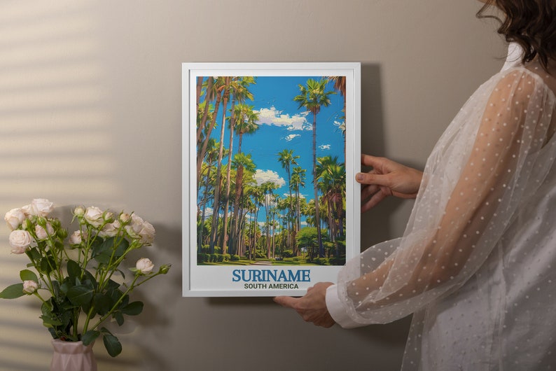 Suriname Wall Art - Palmentuin Poster - Suriname Print- Paramaribo ...